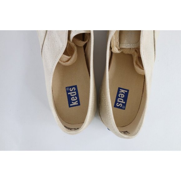 Keds | Shoes | Nos Vintage 9s Keds Womens Size 95 M Lace Up Metallic ...